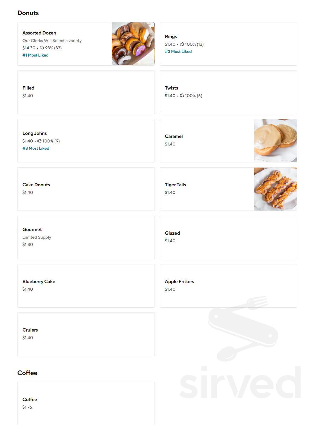 Menu - Florence KY's Emerson's Bakery | Sirved
