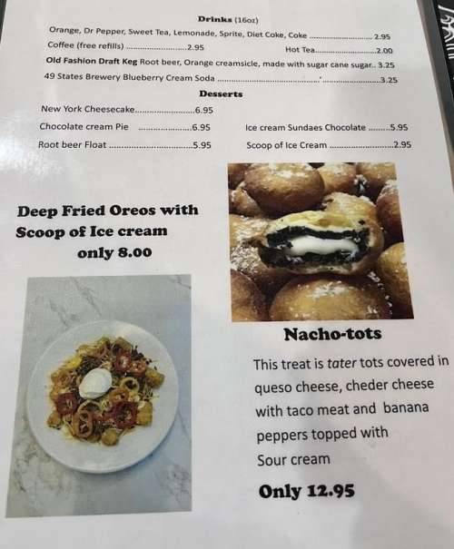 Floaters Pub menu in Wasilla, Alaska, USA