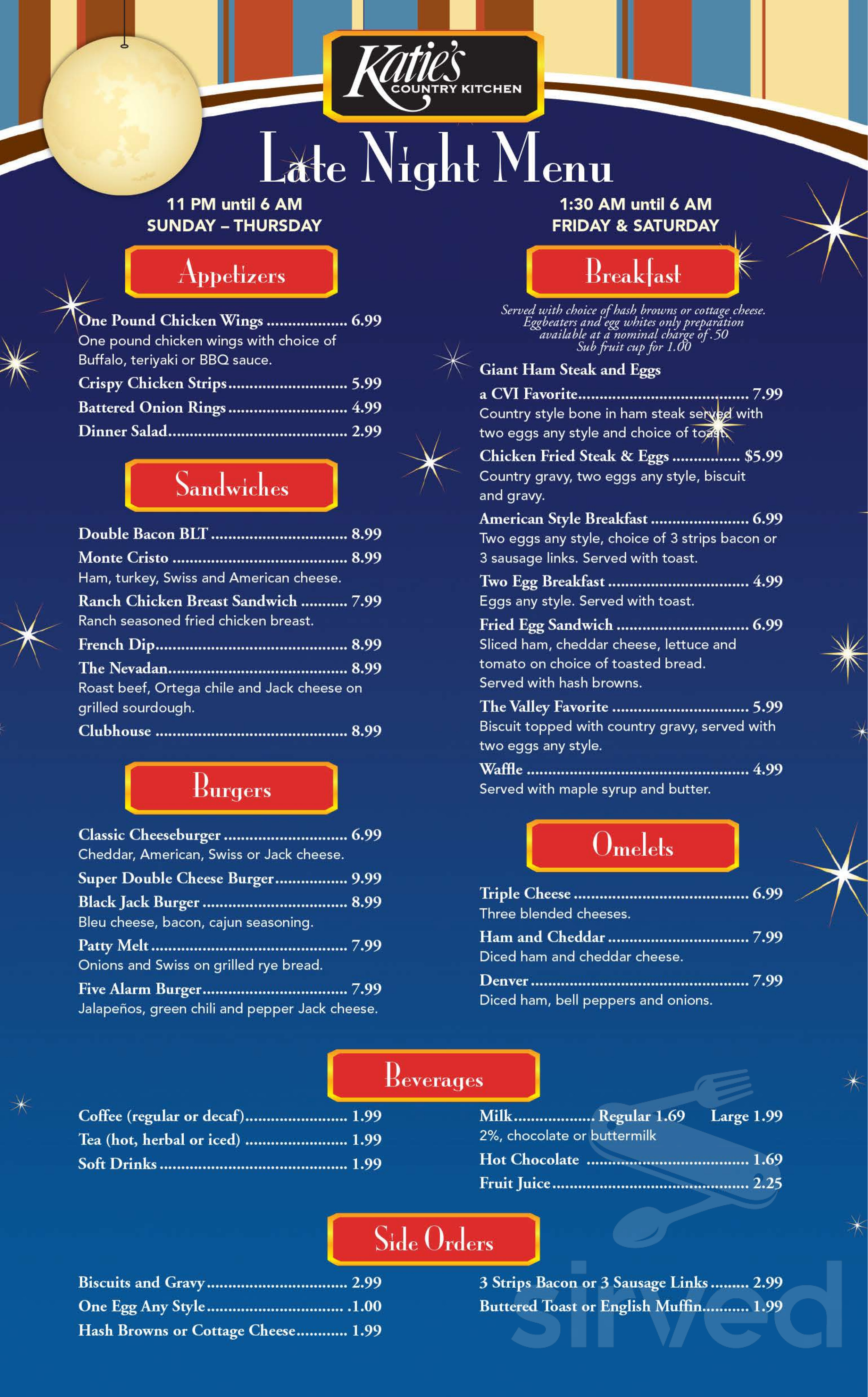 Menu for Carson Valley Inn Casino in Minden, NV | Sirved
