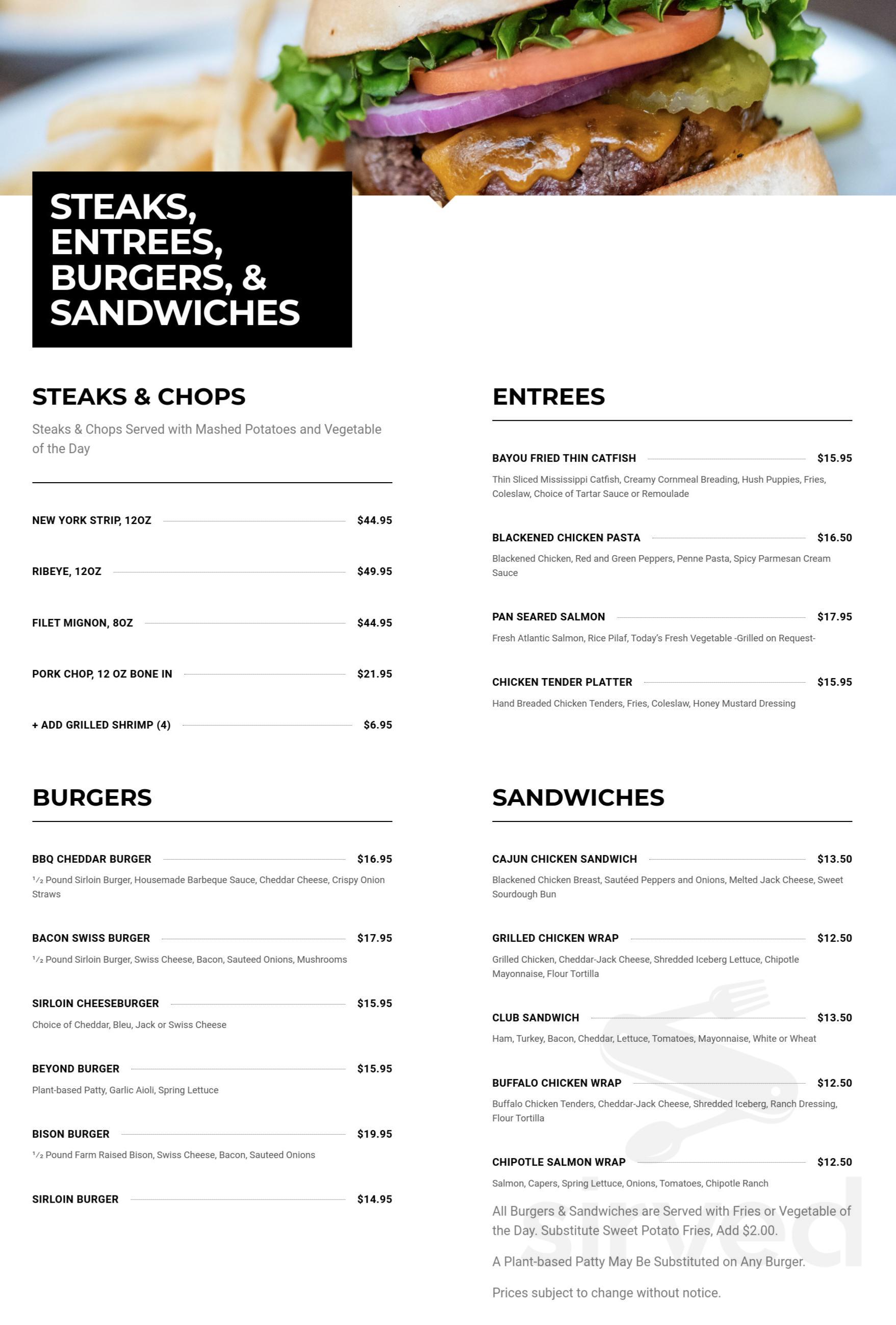 Tug's Casual Grill menu in Memphis, Tennessee, USA