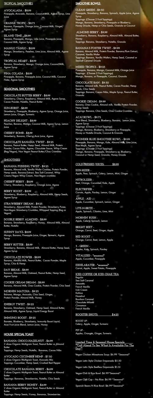 Sips n Blends menu in Locust Grove, Georgia, USA