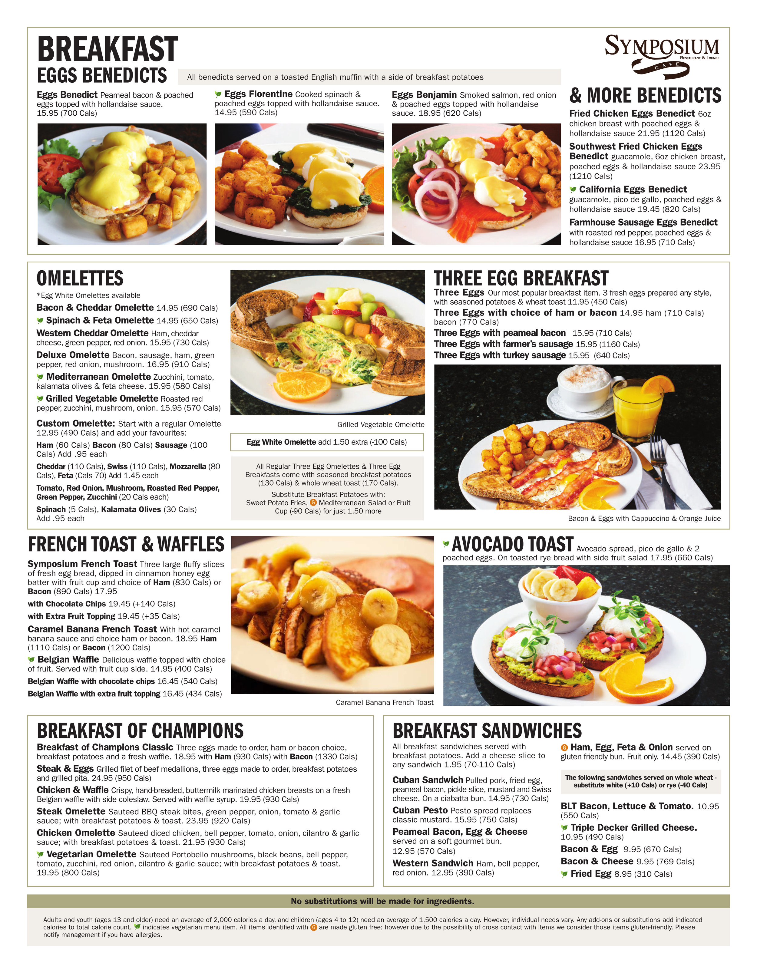 Symposium Cafe Restaurant Oshawa menus in Oshawa, Ontario, Canada