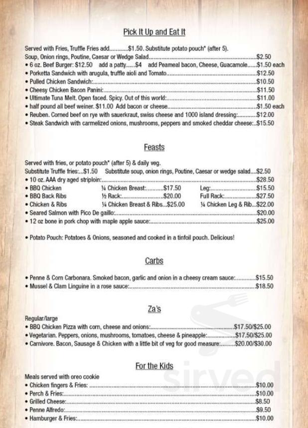 Hoover's Marina & Wharfside Restaurant menus in Nanticoke, Ontario, Canada