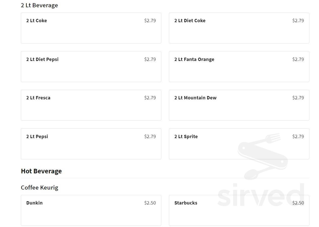 Saturn Pizza menu in Brick Township, New Jersey, USA