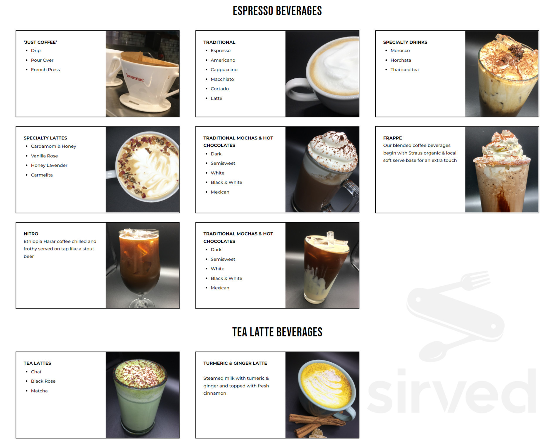 Barrio menu in Sacramento, California, USA