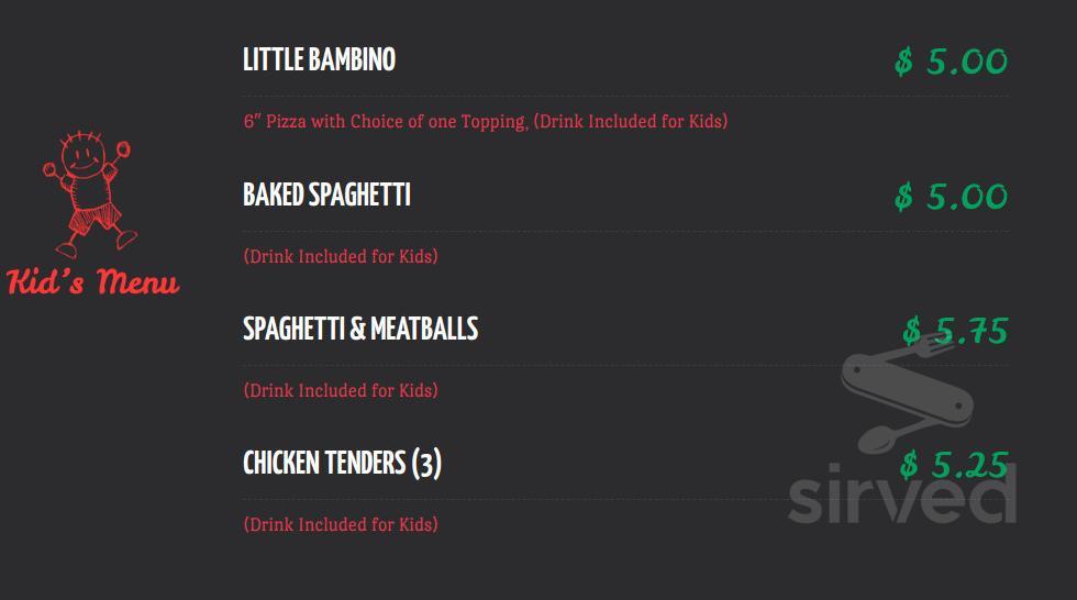 Menu for CJ's Pizza of Columbus in Columbus, MS | Sirved
