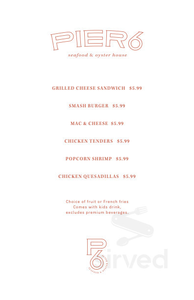 Pier 6 menus in San Leon, Texas, United States
