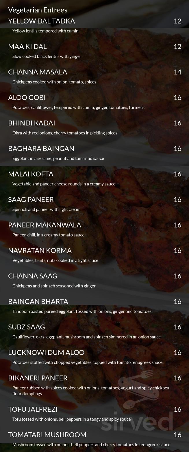 RaaSa menu in Elmsford, New York, USA