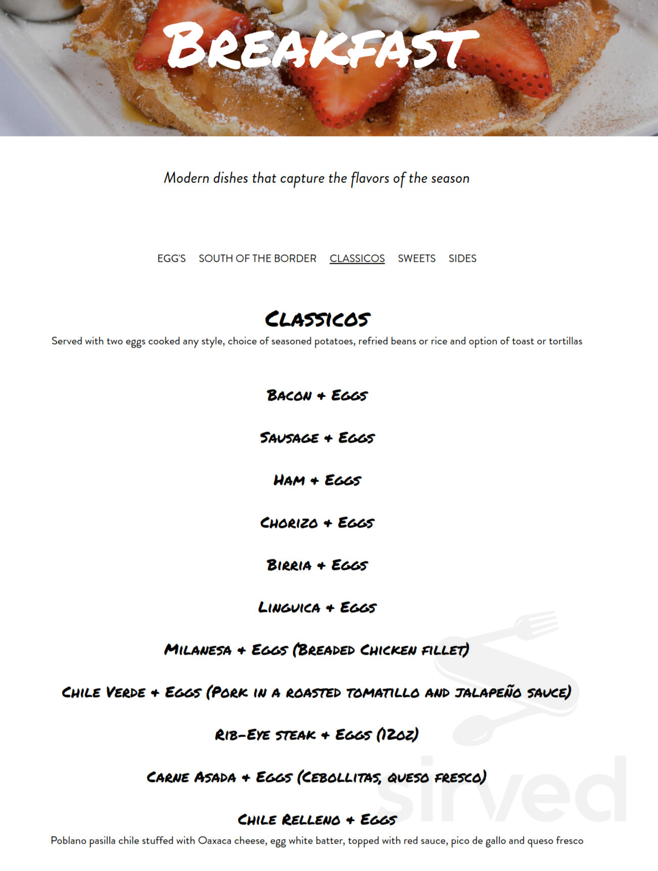 TOSTADAS menu in San Jose, California, USA