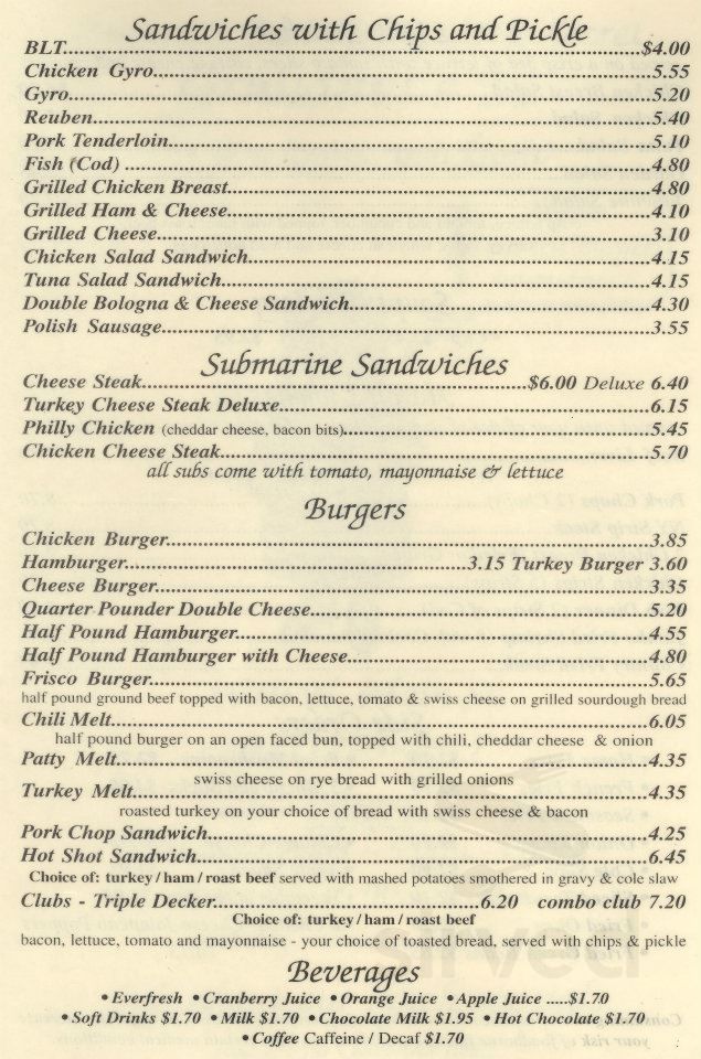 Menu for Grandma's II Restaurant in Dayton, OH | Sirved