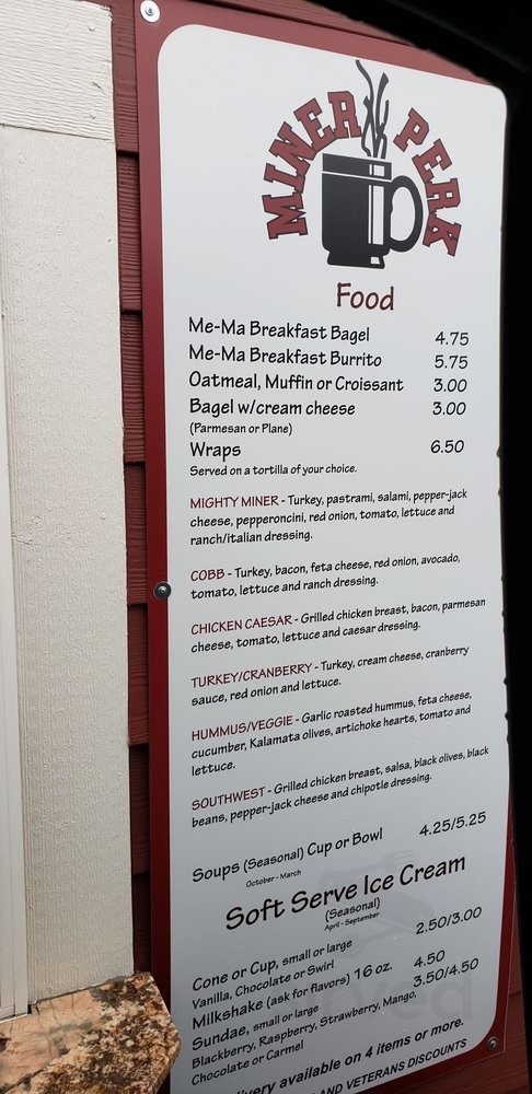 Miner Perk Menu - Yreka, California | Sirved