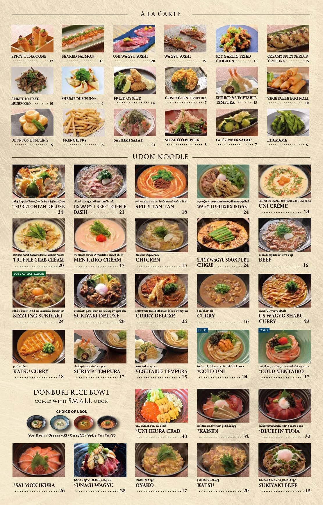Tsuru Ton Tan - Boston menu in Boston, Massachusetts, USA