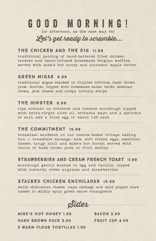 Cricket's Draft House & Grill menu in Waco, Texas, USA