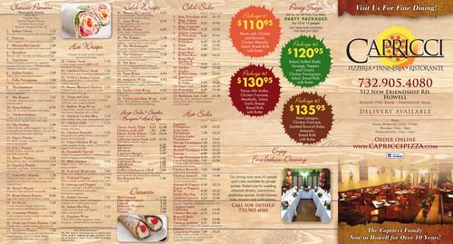 Capricci Pizzeria & Restaurant menu in Howell Township, New Jersey, USA