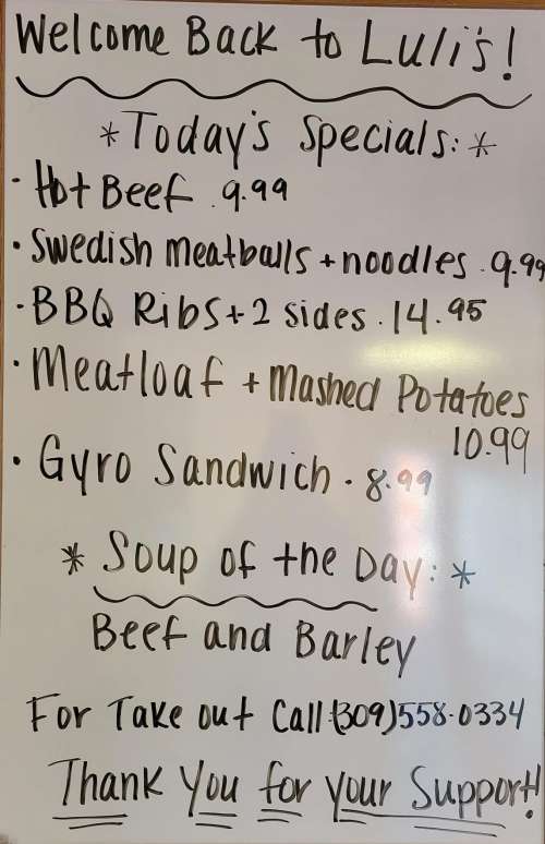 Luli's Restaurant and Bar menu in Milan, Illinois, USA