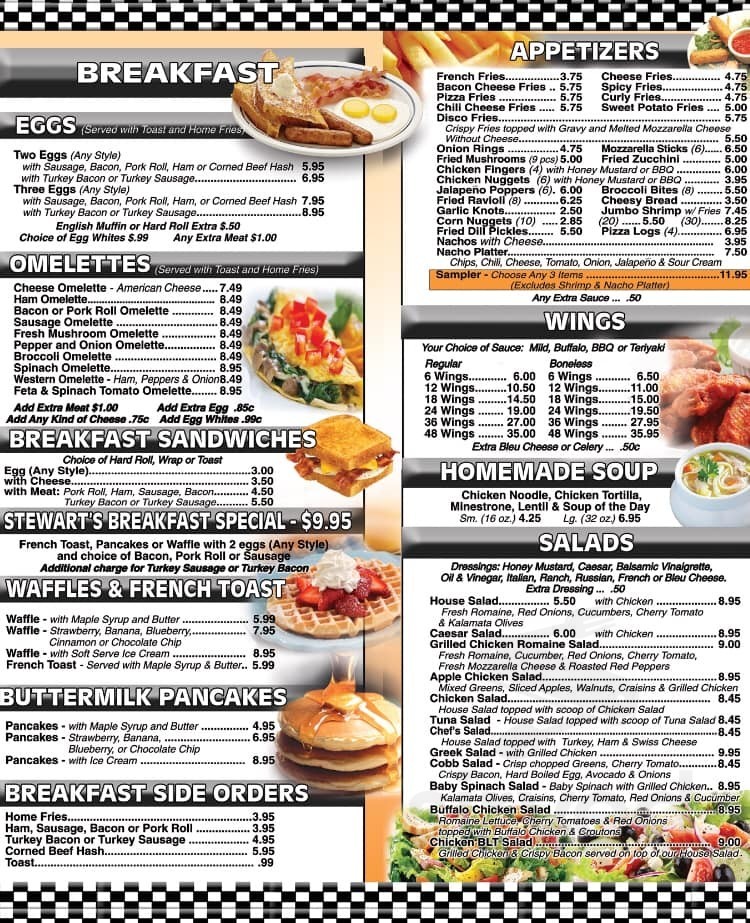 Stewart's Root Beer menus in East Brunswick, New Jersey, United States