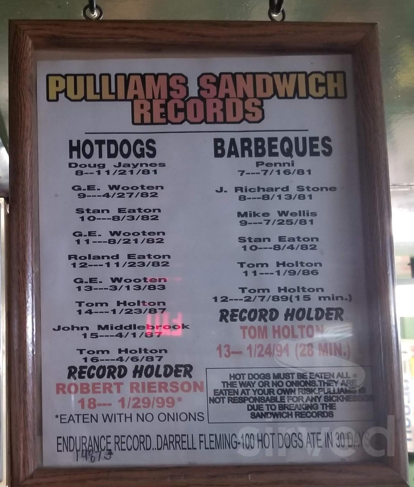 J S Pulliam Barbeque menu in Winston-Salem, North Carolina, USA