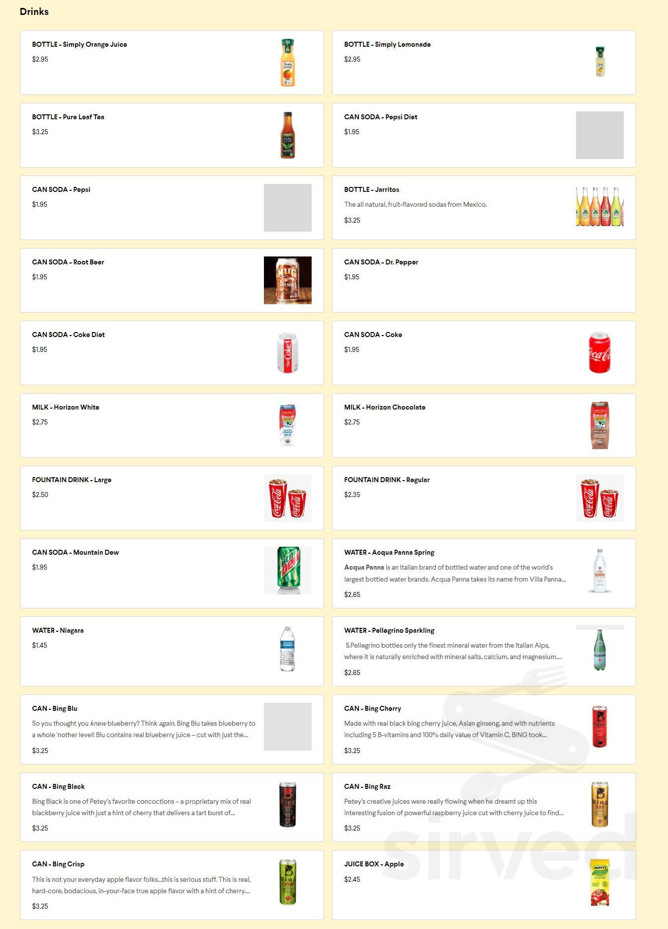 Evergreen Deli menu in Evergreen, Colorado, USA