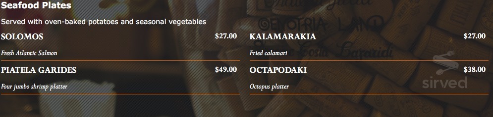 Philinos Restaurant menu in Montreal, Quebec H2V 4E7, Canada