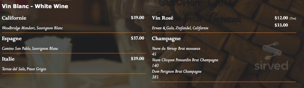 Philinos Restaurant menu in Montreal, Quebec H2V 4E7, Canada