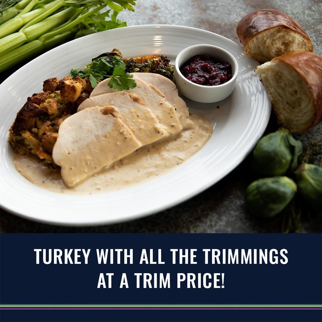 Pinstripes menu in South Barrington, Illinois, USA