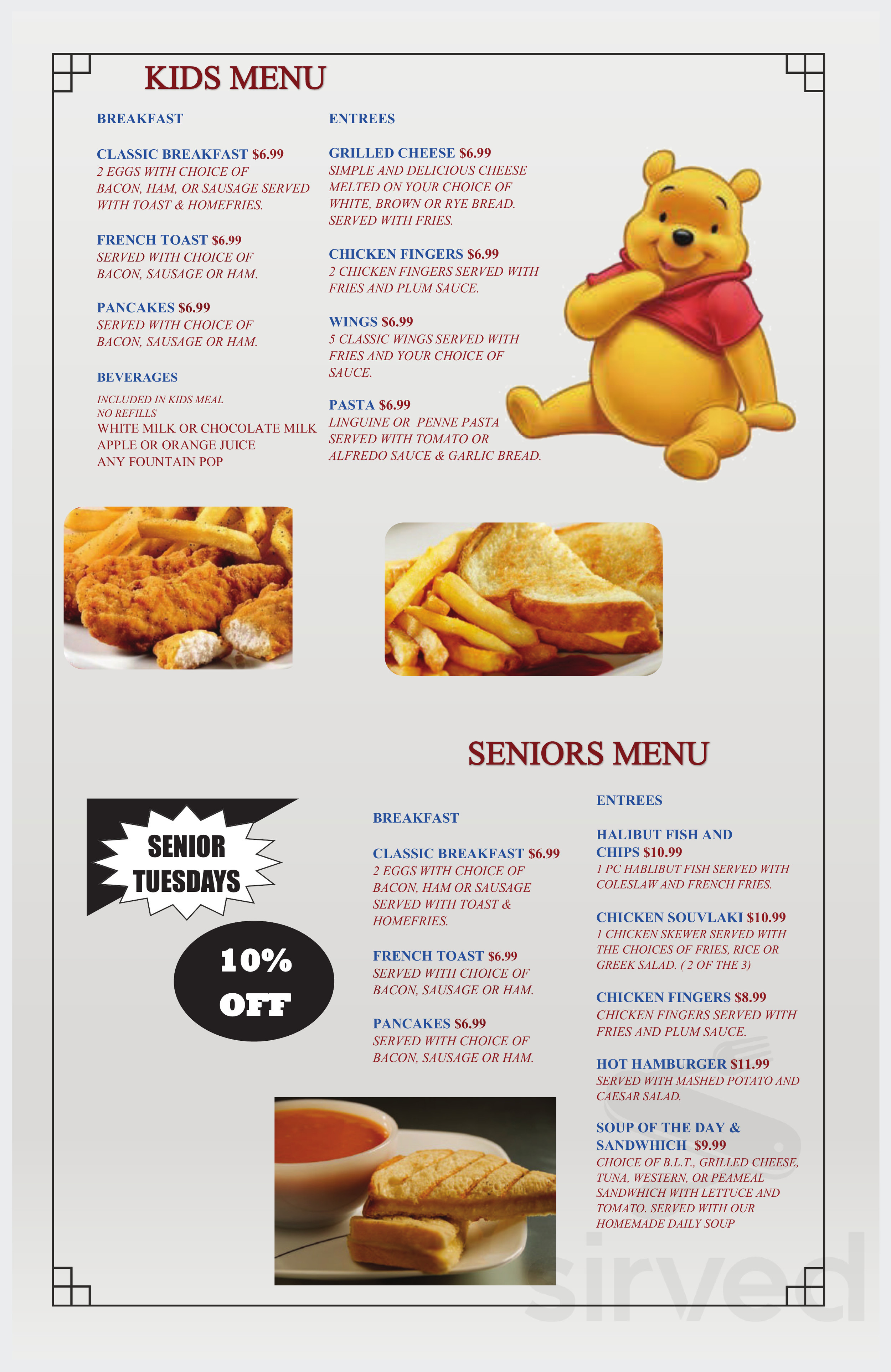 Westney Restaurant and Bar menu in Ajax, Ontario, Canada