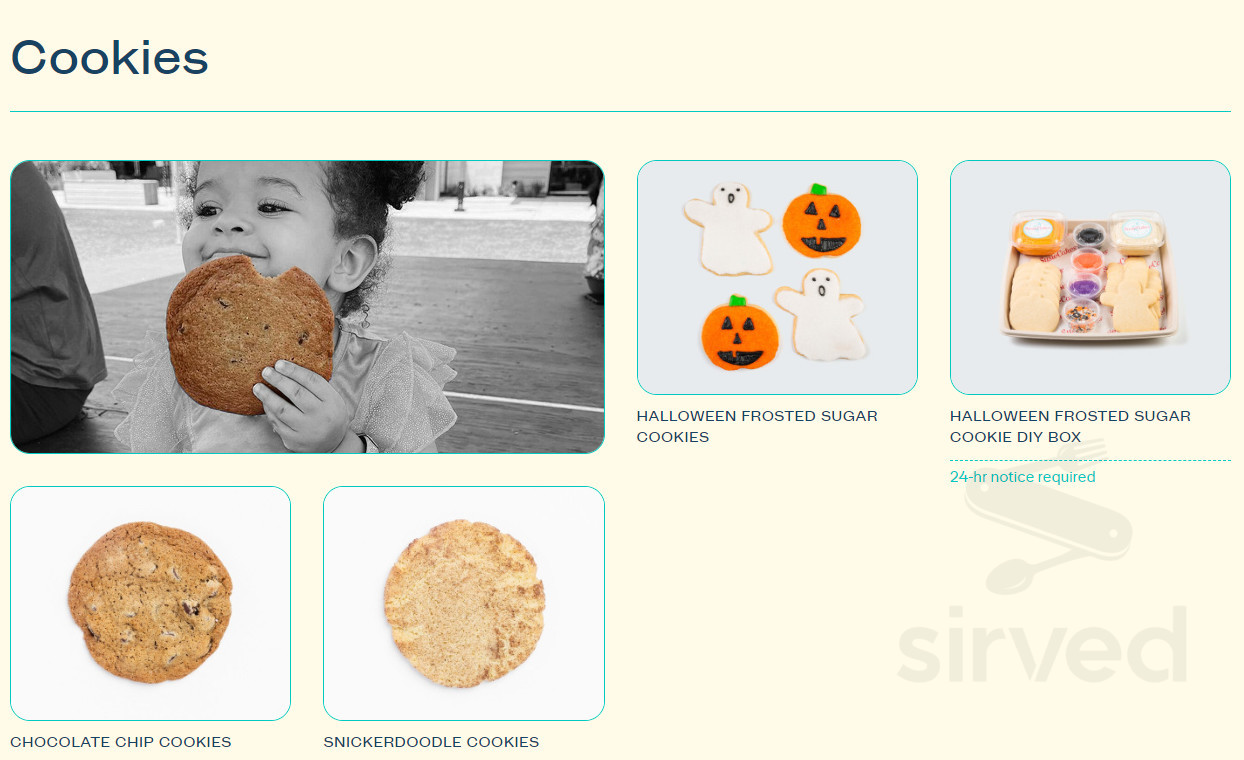 SusieCakes menu in Greenbrae, California, USA