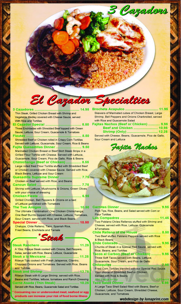 Menu - Birmingham AL's Dos Botellas Mexican Restaurant | Sirved