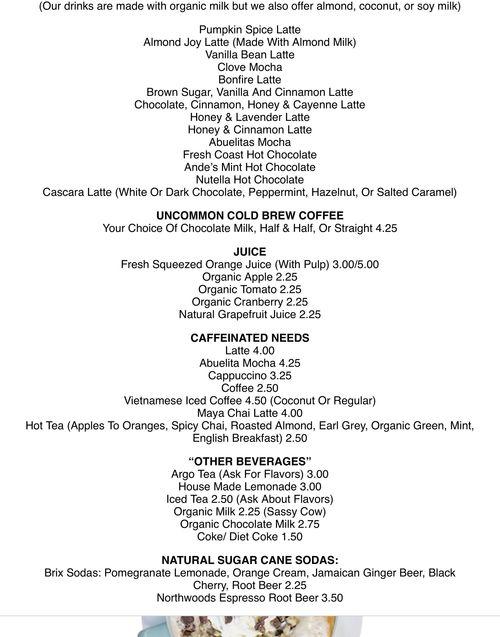 The Mason Jar Cafe menu in Benton Harbor, Michigan, USA