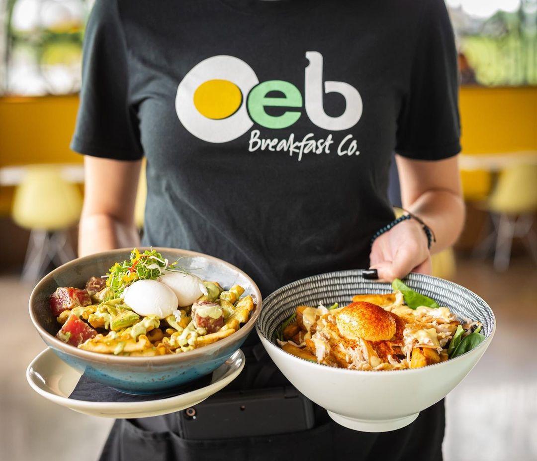 OEB Breakfast Co. menu in Edmonton, Alberta, Canada