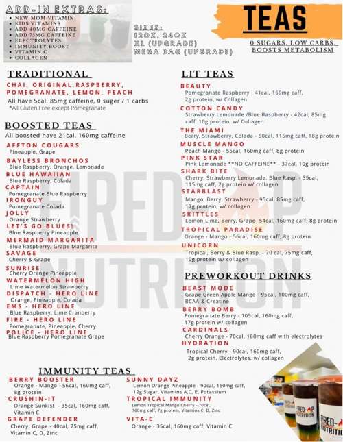 Fired-Up Nutrition menu in Affton, Missouri, USA