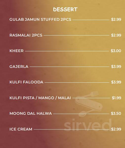 Sharma Sweets & Restaurant menus in Calgary, Alberta, Canada