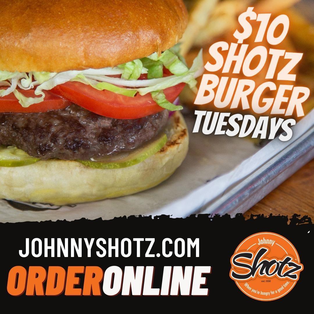 Johnny Shotz menu in Tecumseh, Ontario, Canada