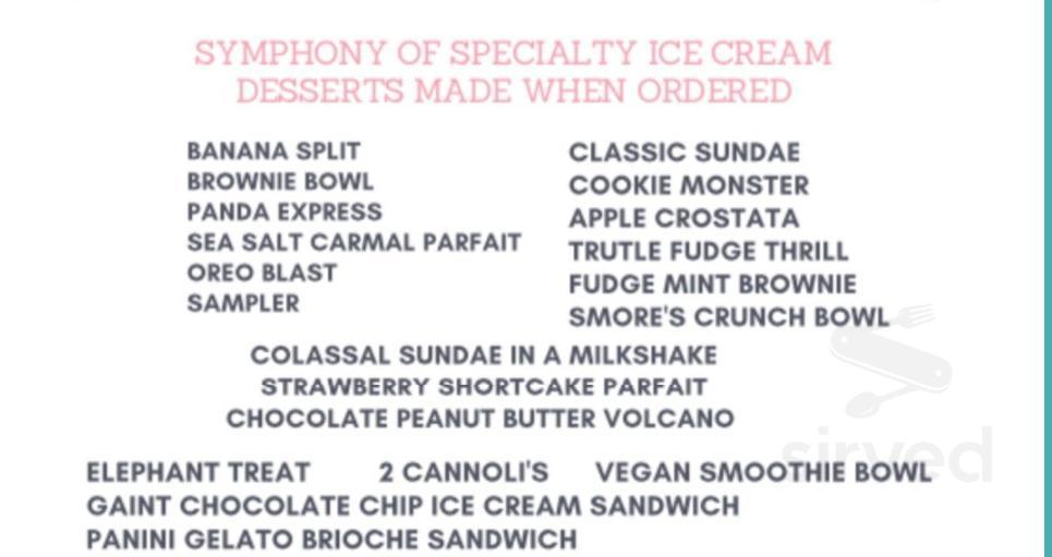 Big Dipper Ice Cream Parlor Menu In Dunkirk New York Usa