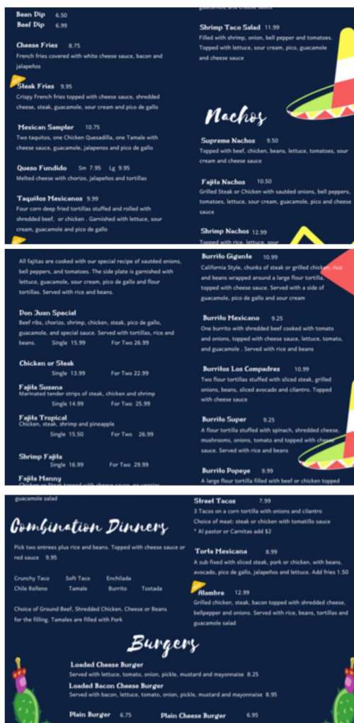 The Station menu in Tracy, California, USA