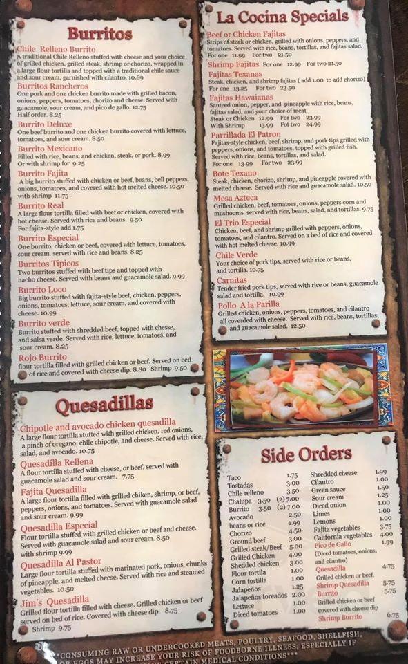 La Cocina Mexican Restaurant menus in Watertown, Tennessee, United States