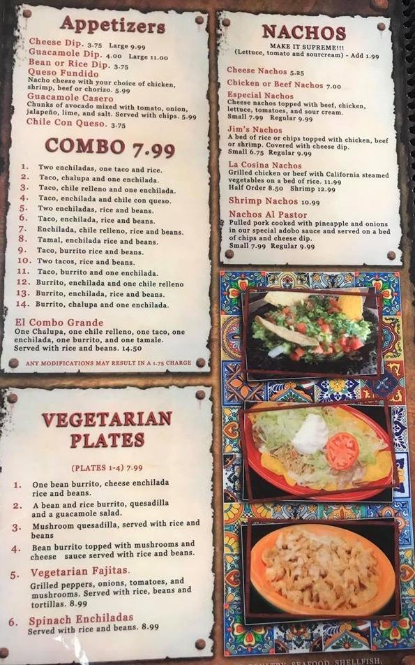 La Cocina Mexican Restaurant menus in Watertown, Tennessee, United States
