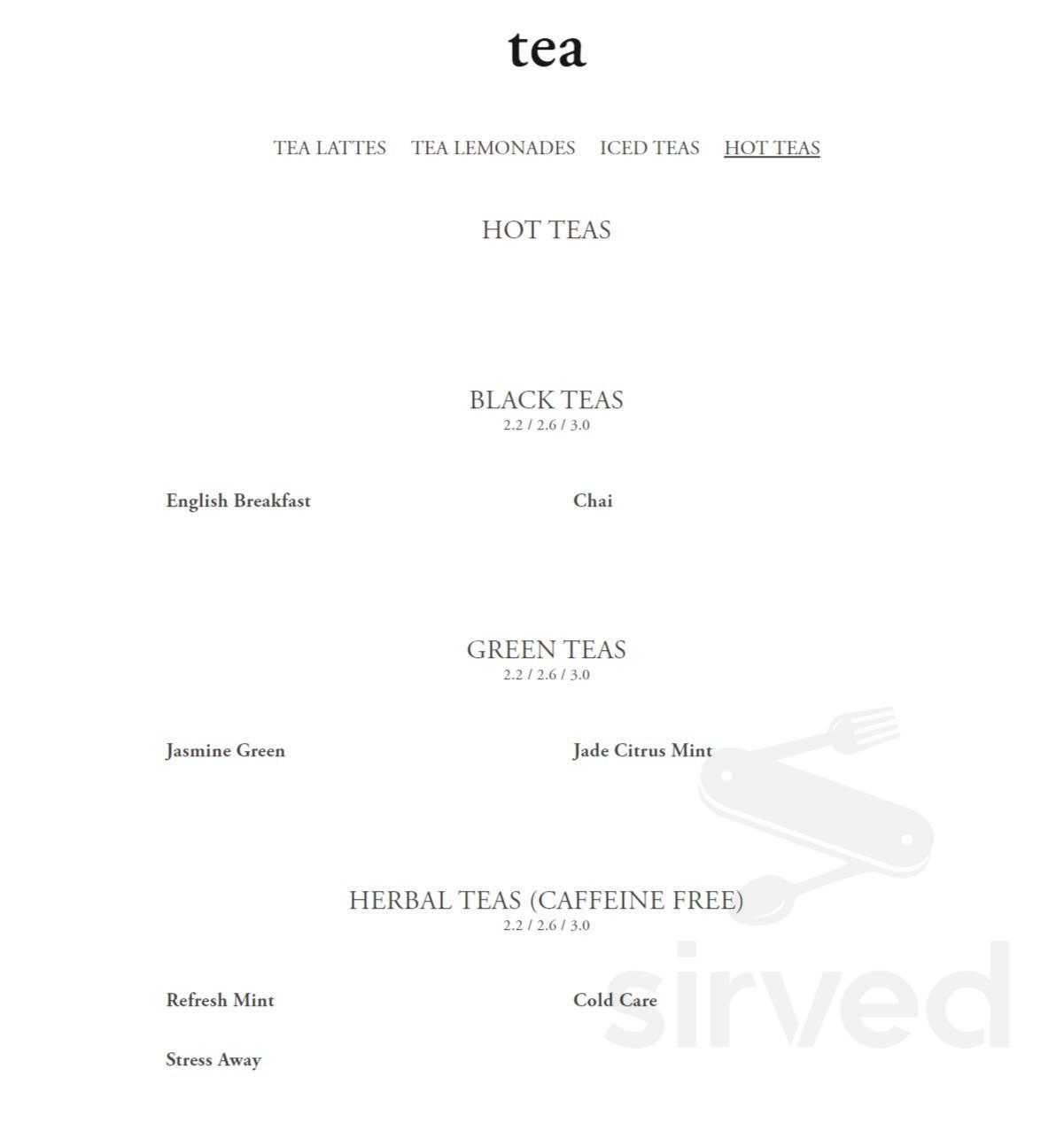 Canon Coffee menu in Apopka, Florida, USA