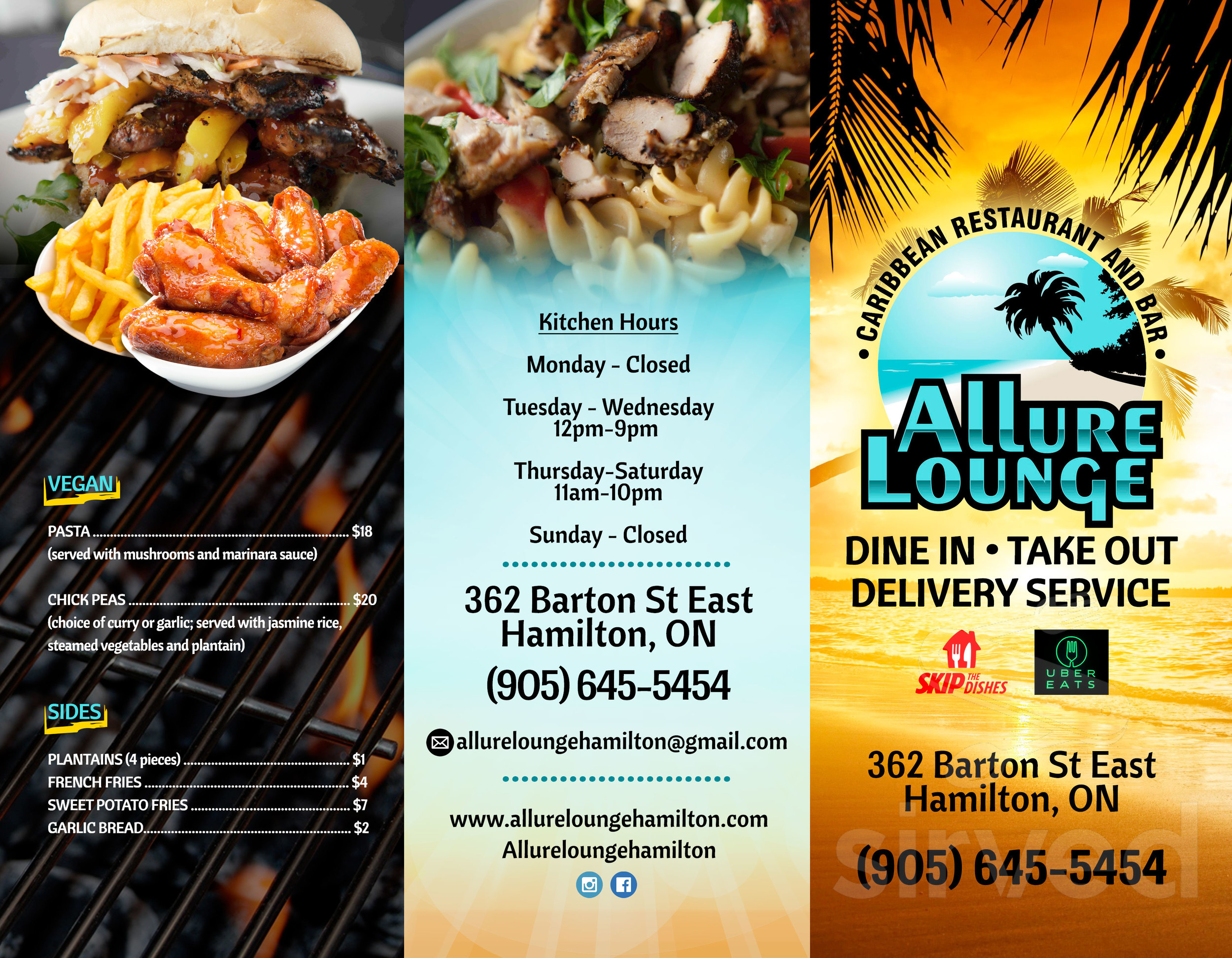 Allure Lounge Caribbean Restaurant menu in Hamilton, Ontario, Canada
