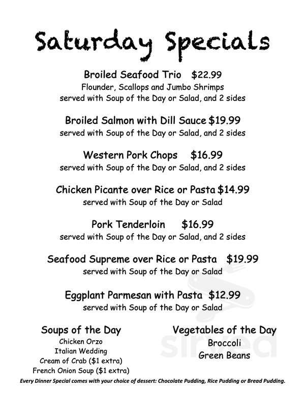 Bethany Diner menu in Bethany Beach, Delaware, USA