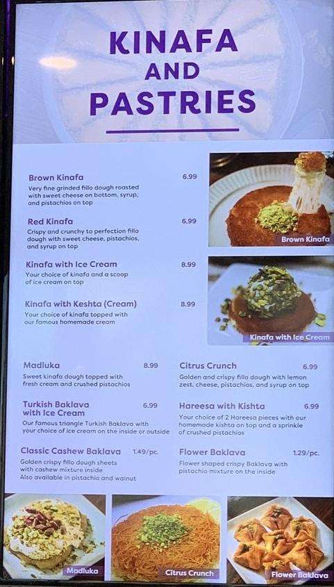 Bigdash Ice Cream Pastries - Middle Eastern Dessert menu in Frisco ...