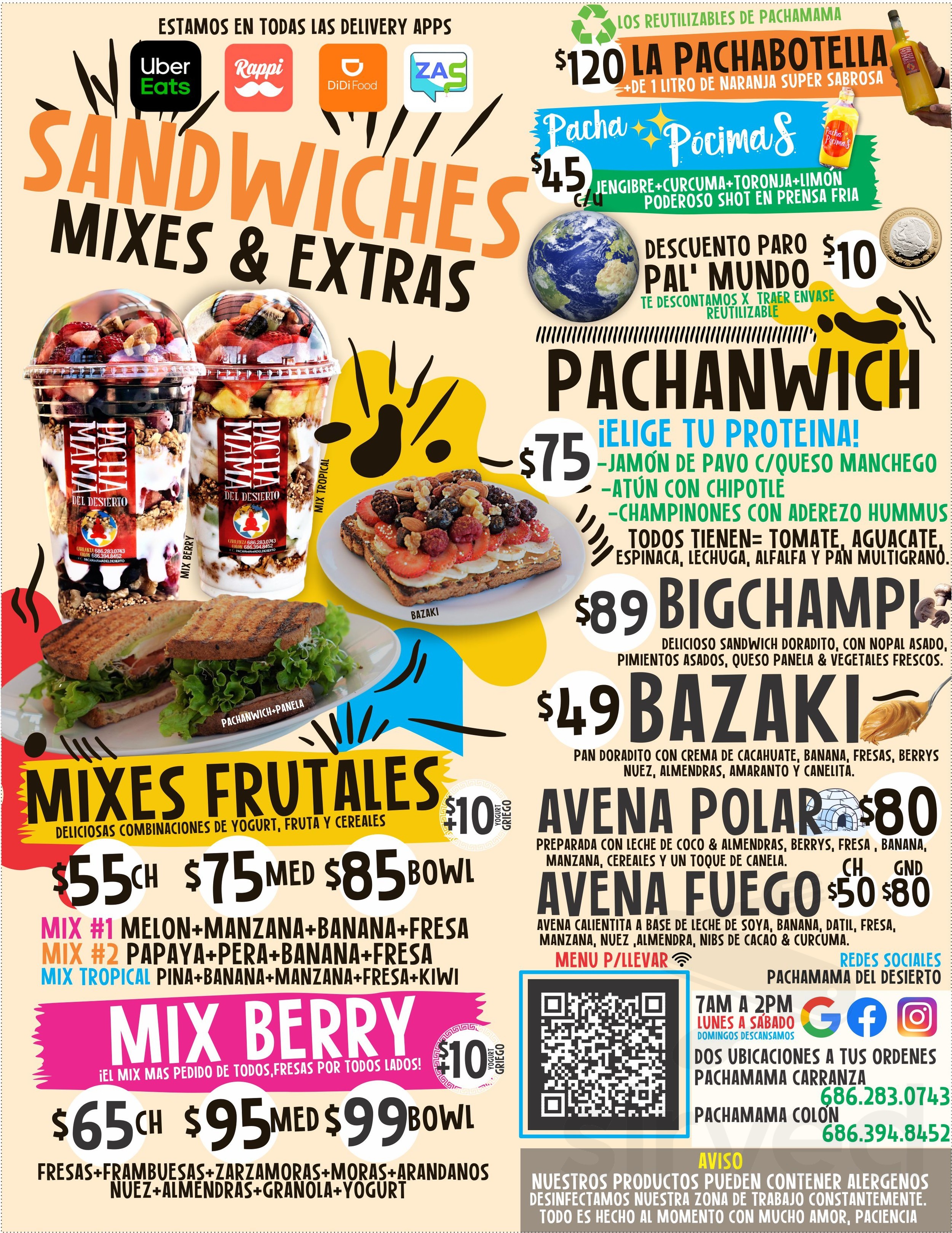 Pachamama Freshfood menu in 21259 Mexicali, B.C., Mexico