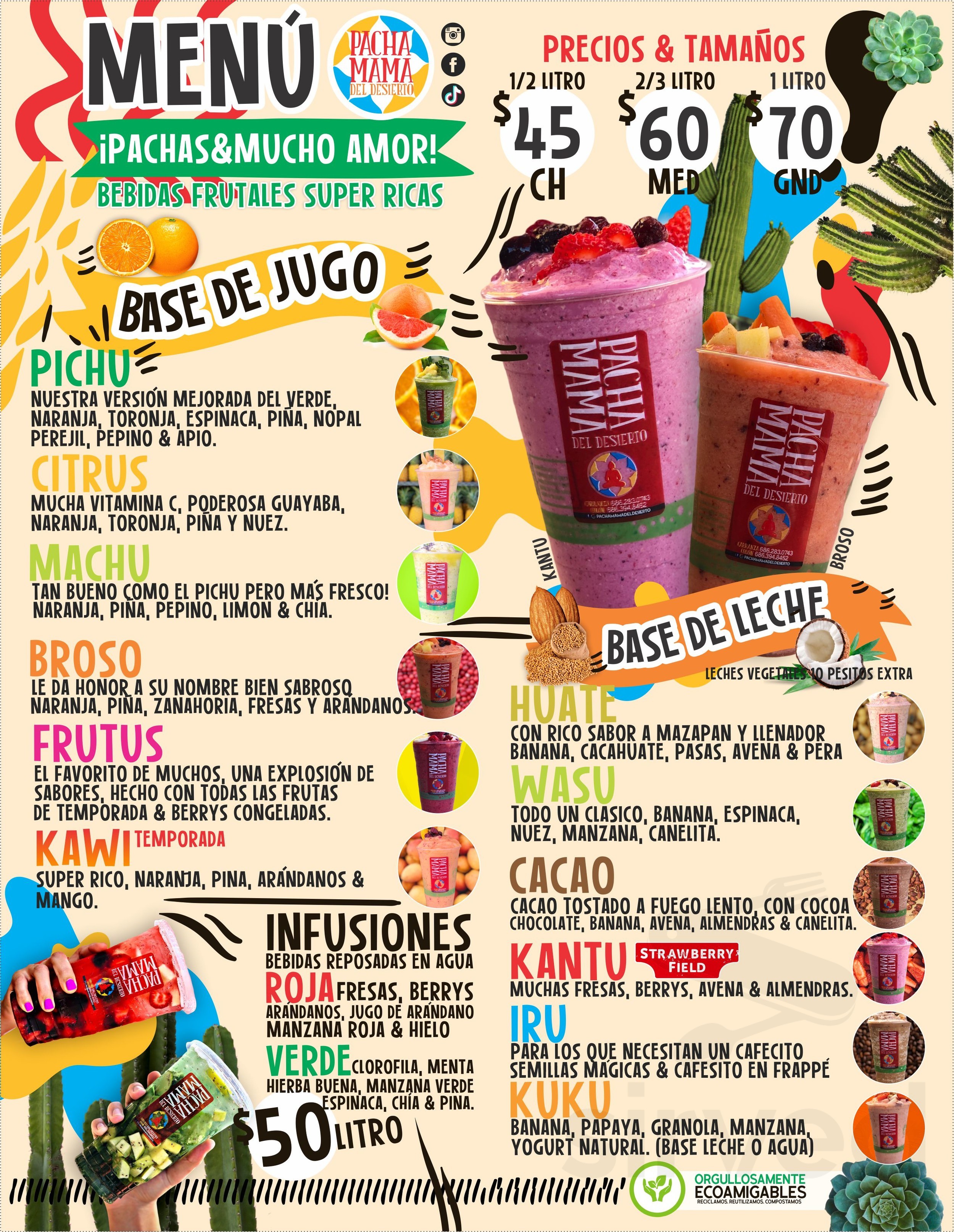 Pachamama Freshfood menu in 21259 Mexicali, B.C., Mexico