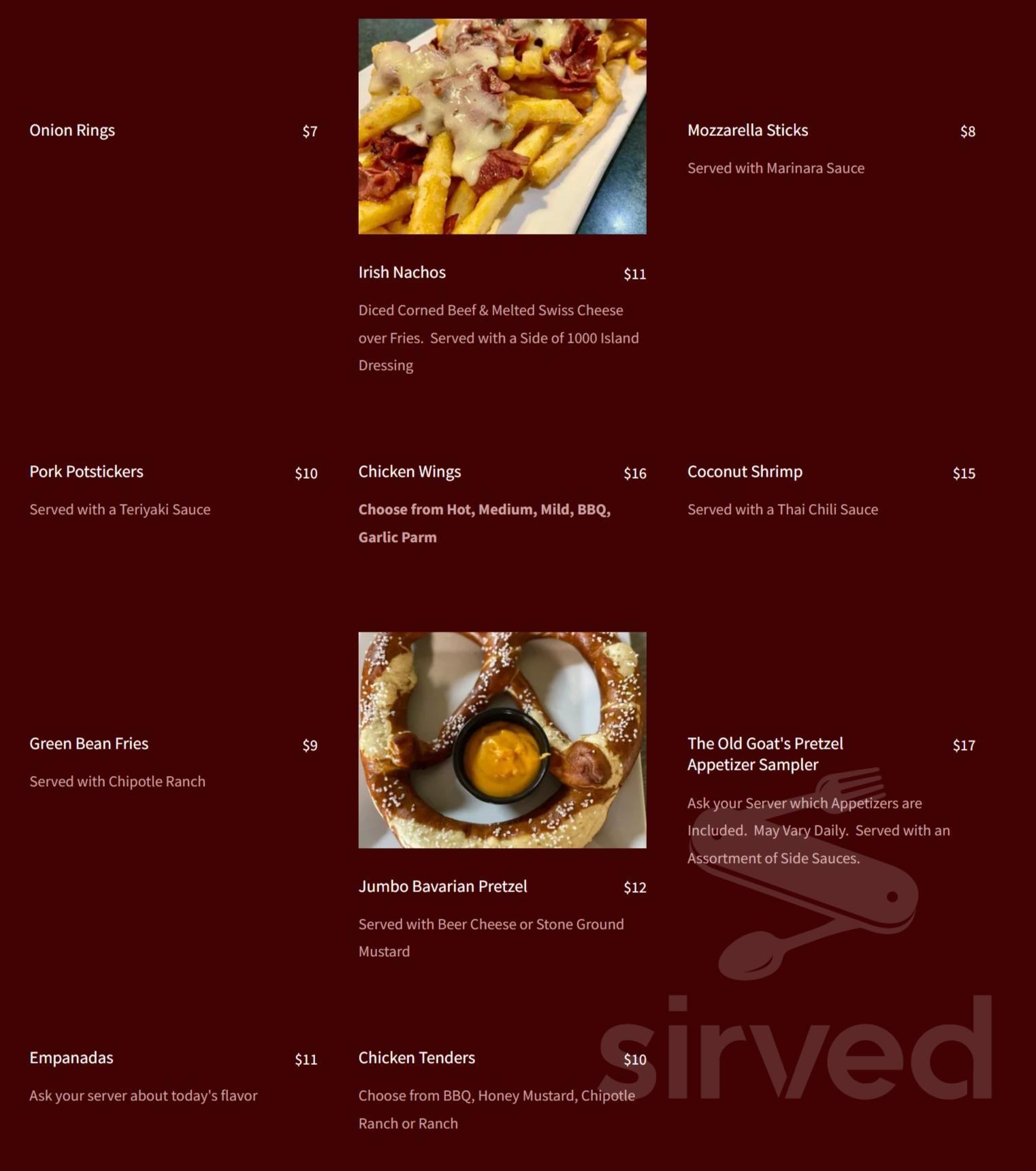 40 Oak Classic American Grille menu in Queensbury, New York, USA