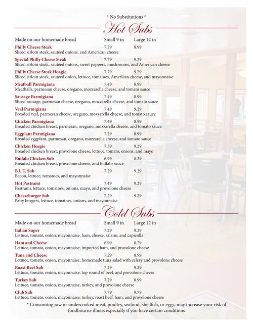 De Marco's Pizzeria & Italian menu in Oracle, Arizona, USA