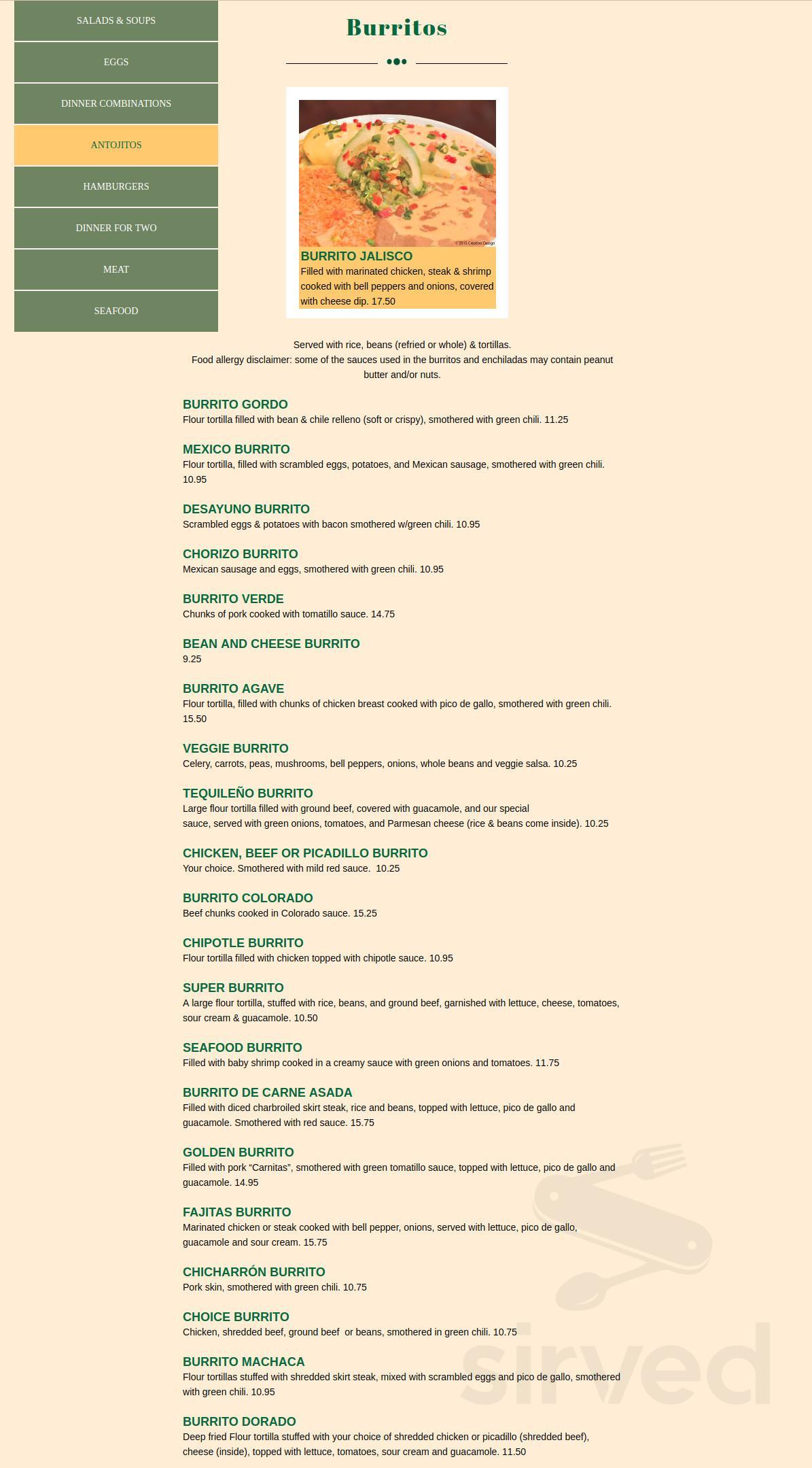 Tequilas Family Restaurant Rifle menus in Rifle, Colorado, United States