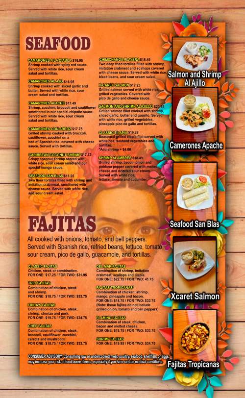 FRIDAS MEXICAN KITCHEN AND BAR menu in Tipp City, Ohio, USA