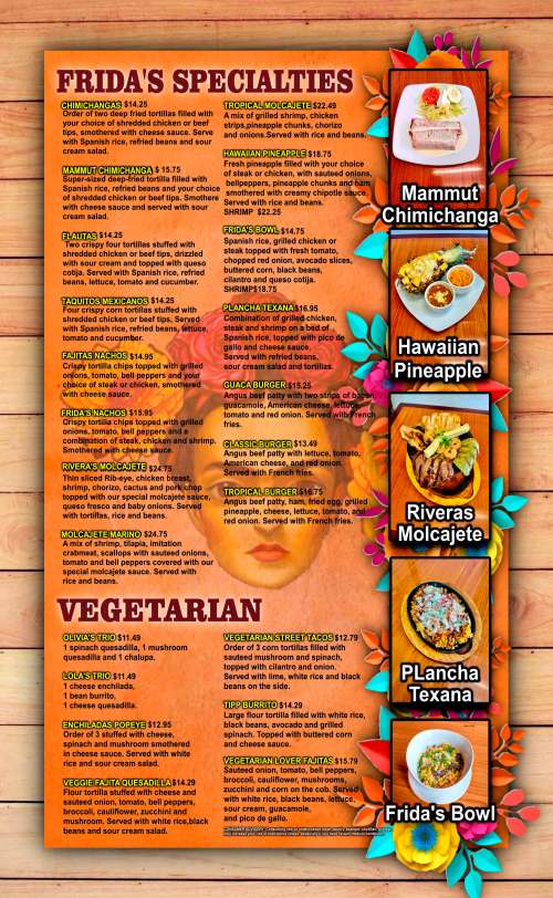 FRIDAS MEXICAN KITCHEN AND BAR menu in Tipp City, Ohio, USA