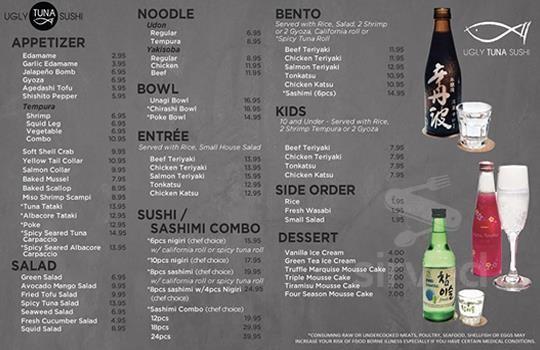Ugly Tuna Sushi menu in Surprise, Arizona, USA