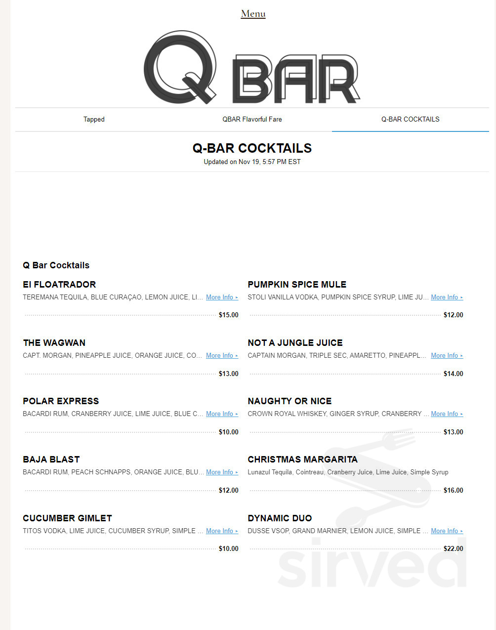 epiQ Food Hall menu in Woodbridge, Virginia, USA